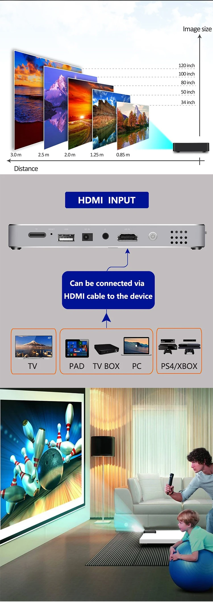 Portable Intelligent Focus Keystone Correction Dlp Holographic Laser ...