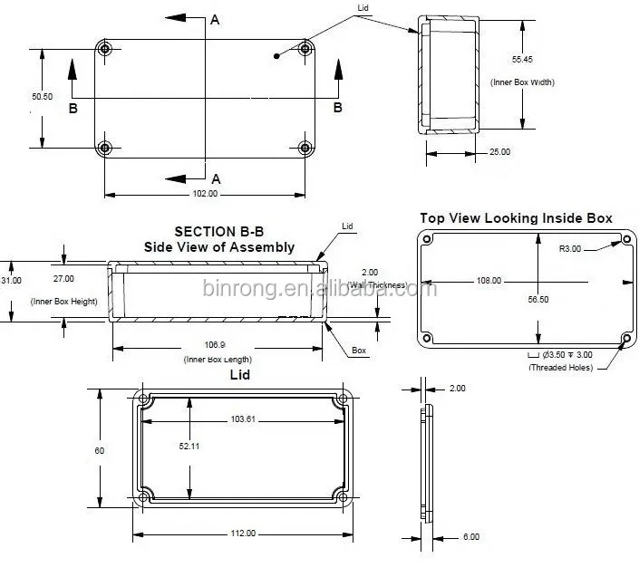 1590B Diecast Guitar Effect Pedal Aluminum Enclosure Case Box
