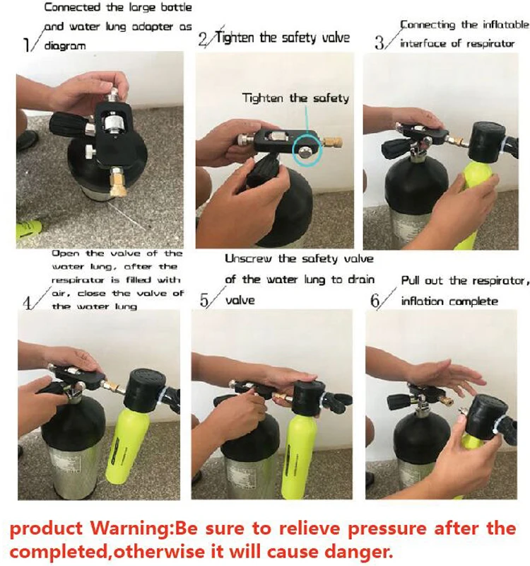 Portable Mini Oxygen Tank for Diving - 10 Minutes Duration