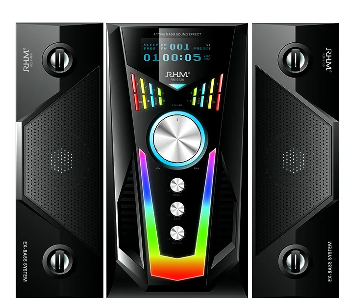 2.1 Big Power Woofer Speaker RGB Gaming Speakers by RHM