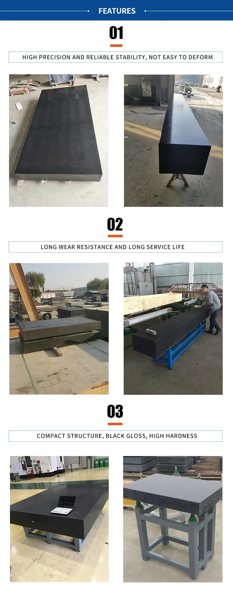 Cast Iron Mechanical Inspection Table Of Various Sizes Marble Platform ...