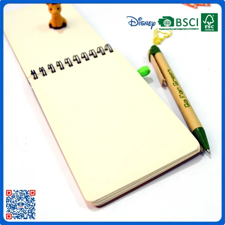 Premium Spiral Mini Notepad - Recycled Kraft Paper Cover