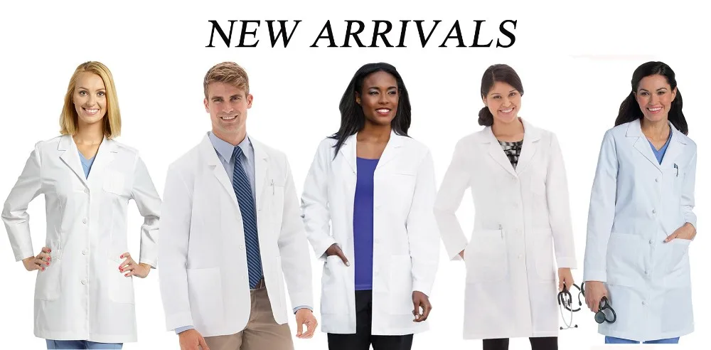 Fluid/Oil Resistant Anti-Static Rib Cuff Sleeve Round Neck Lab Coat ...