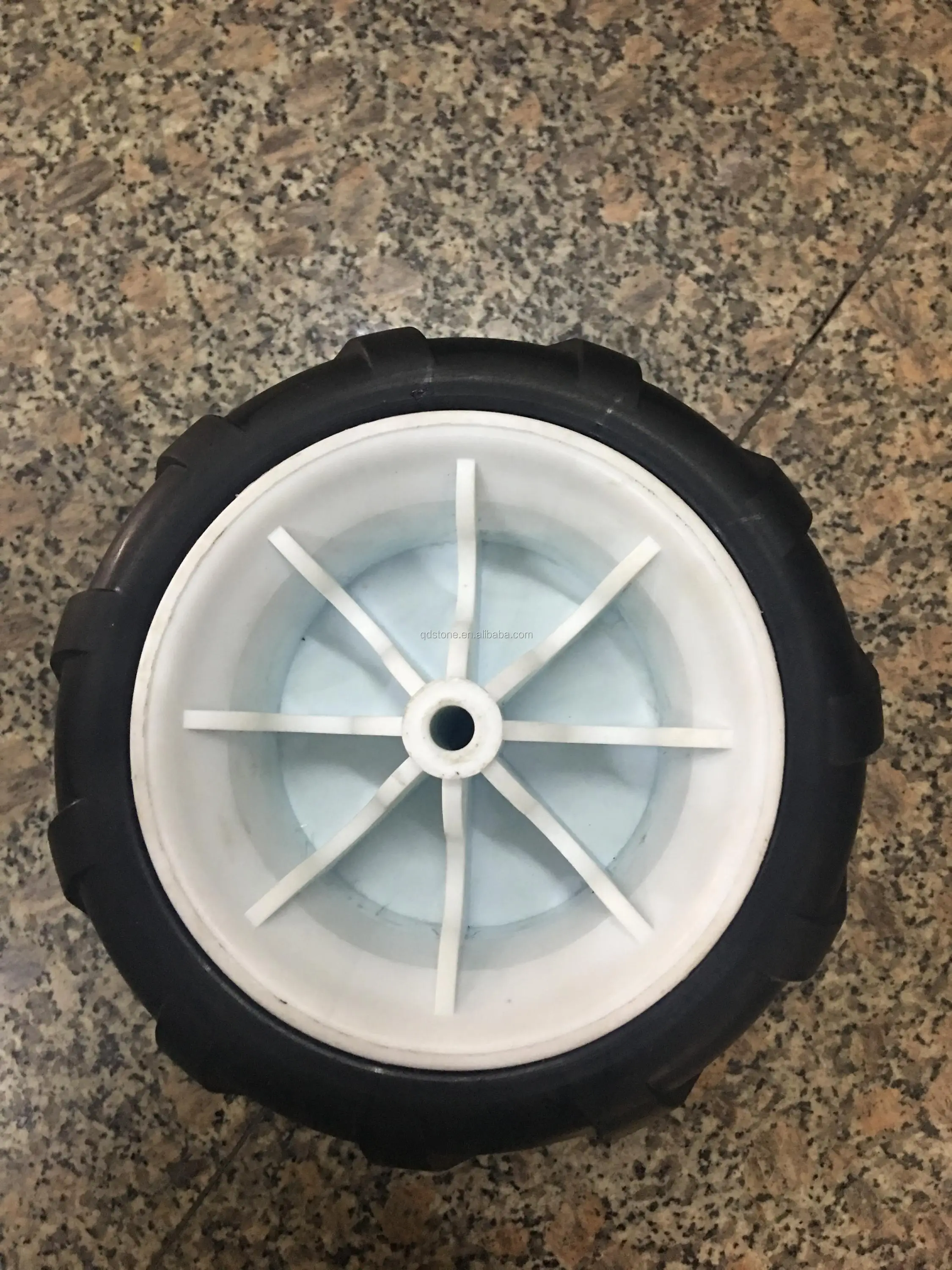 Little pu Foam order child trolley wheel with plastic rim 7 inch 7x4 ...
