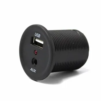 Car Marine Bus Usb Ports Charger Socket Outlet 2.1a With Aux For Audio ...