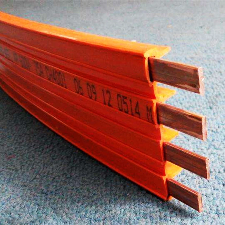 Multi Pole Aluminum Crane Power Supply Flat Cable Trolley Slide Wire ...