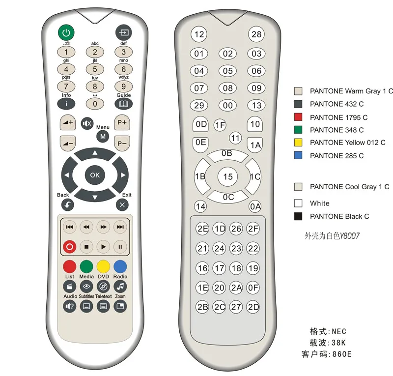 Iptv Set Top Box Remote Control - Videocon D2h Remote