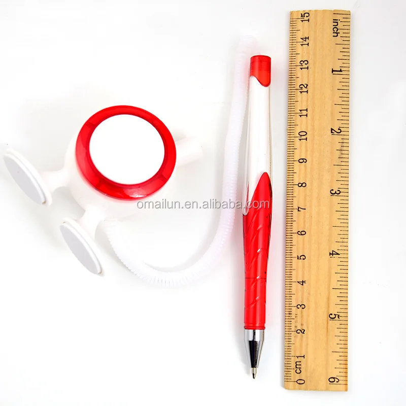 Promotional Counter Table Desk Stand Ball Pen Plastic Pen with Holder