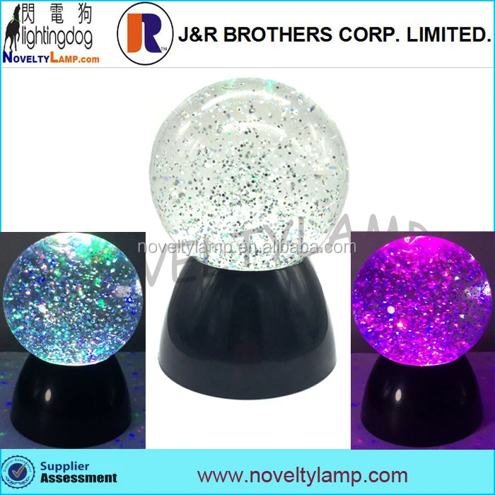 Led Color Changing Revolving Glitter Ball Lamp - Buy Glitter Lamp ...