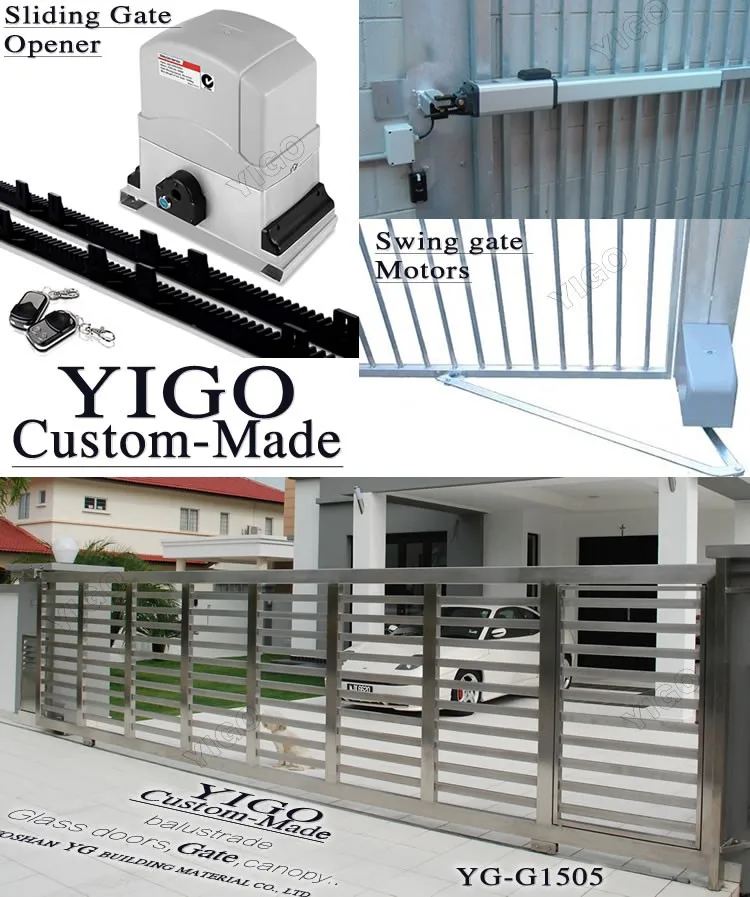 Simple US stainless steel automatic gate, View Modern steel gate design ...