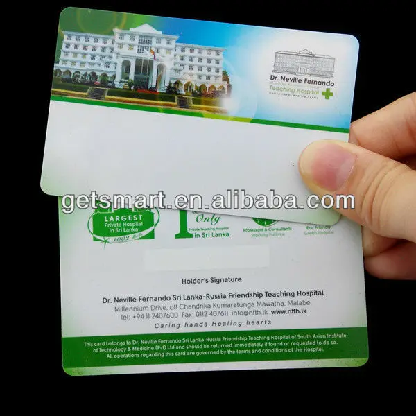Sri Lanka Biggest Hospital Pvc Preprinted Membership Cards Laminated ...