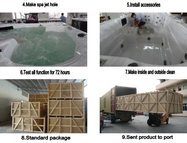 Gemy Color Whirlpool Shower Massage Corner Acrylic Bathtub