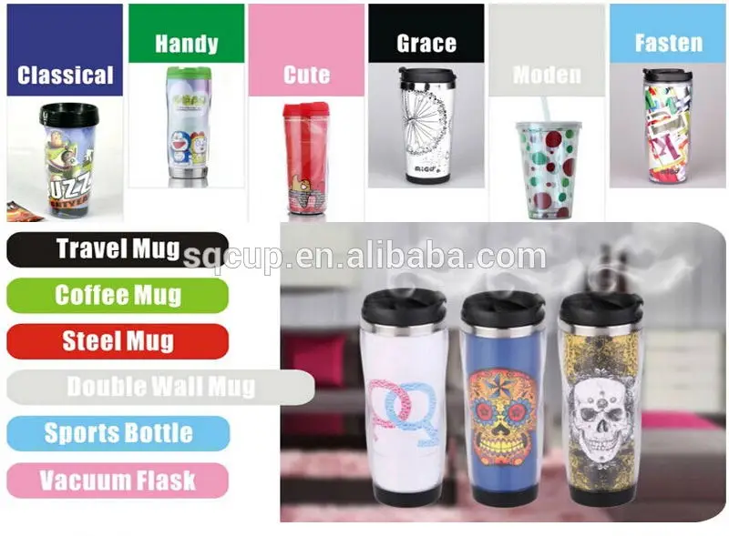 Personalized Photo Travel Mug - Sublimation Plastic Cups