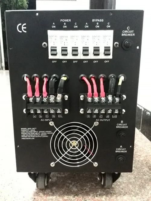 Three Phase 15kva Automatic Voltage Regulator Stabilizer 380v Servo ...