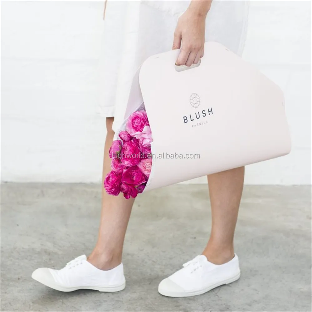 Custom Decorative Fresh Flower Box Bouquet Packaging Bags