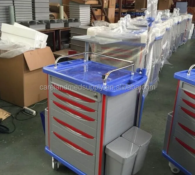 Hospital Resus Crash Medication Emergency Trolley Cart With ...