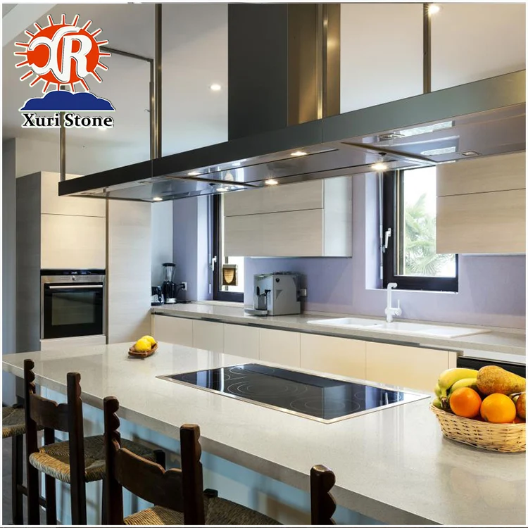 Ice Snow White Quartz Countertop for Kitchen Tops