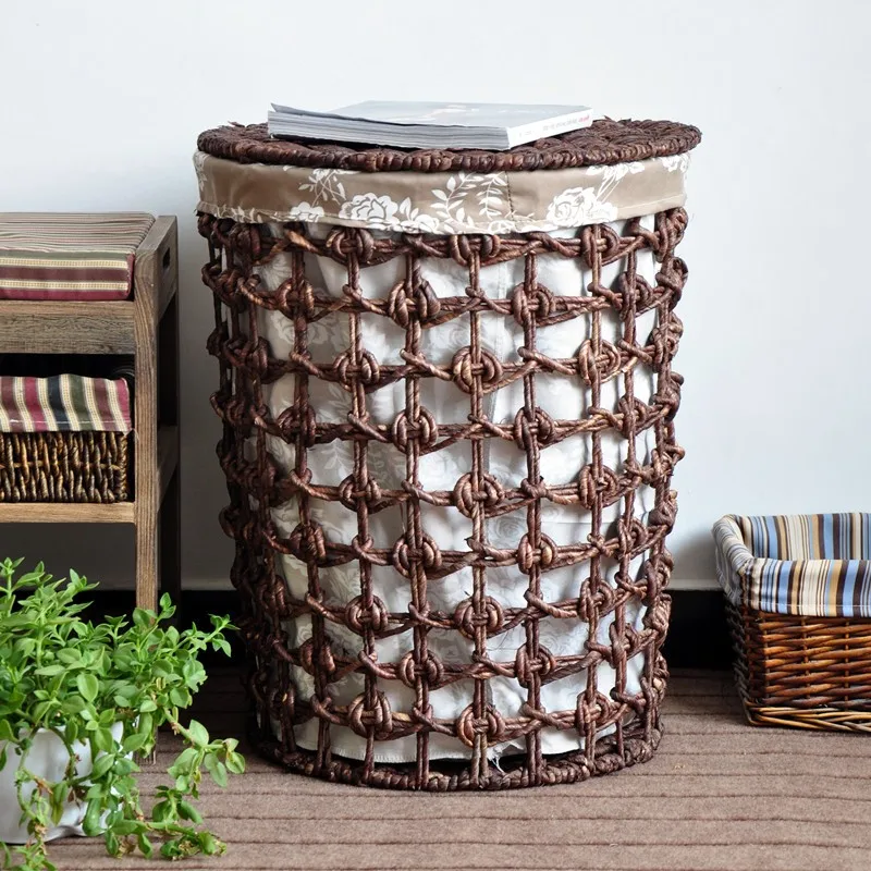 Laundry Basket Laundry Bucket Woven Storage Basket/ Laundry Basekt With ...