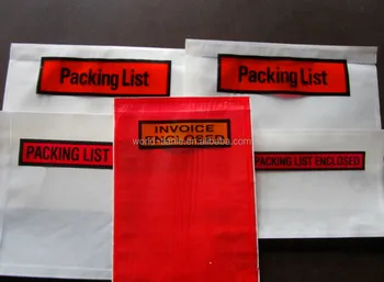 Invoice/packing List Enclosed Shipping Envelope With Back Pocket - Buy ...