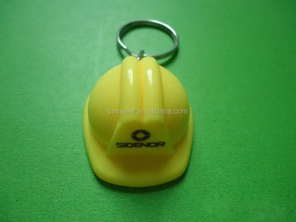 Promotional Hat Keychain Safety Helmet Hard Hat Key Chain Blank (can ...