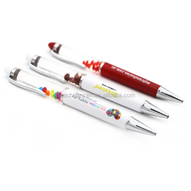Professional Custom Logo Promotional Floating Pen Liquid Oil Pen Pvc ...