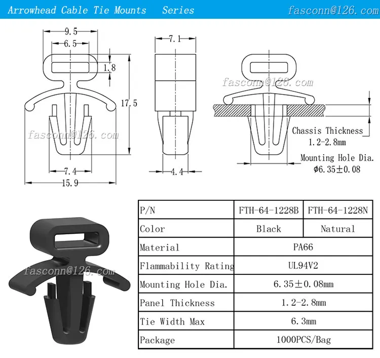 Nylon Arrowhead Cable Tie - Secure Wire Fixtures Efficiently