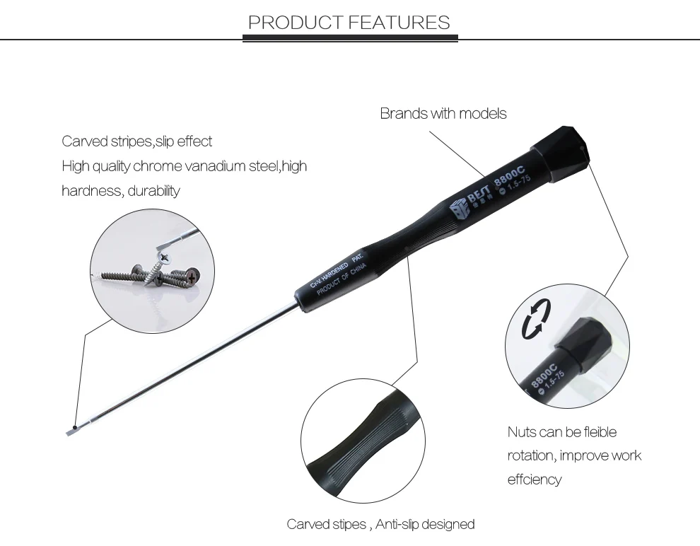 Best 75mm Long 1 Guy 1 Screwdriver Slotted 1.5 2.0 Screwdriver For ...