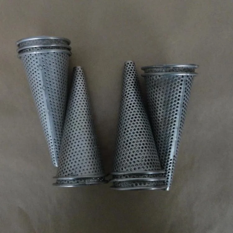 Stainless Steel Perforated Metal Cylinder Conical Shape Strainer Filter ...