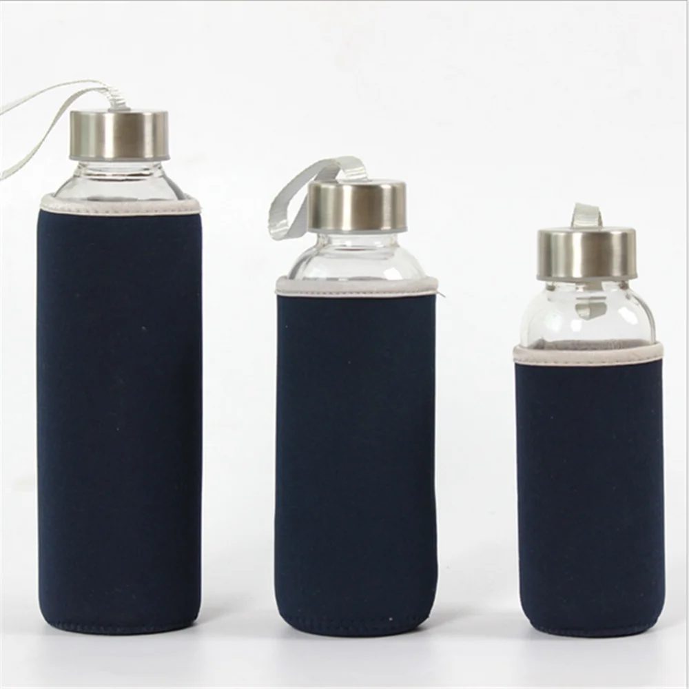 250ml 300ml 420ml Hot Sale New Design Travel Pyrex Glass Water Bottle ...