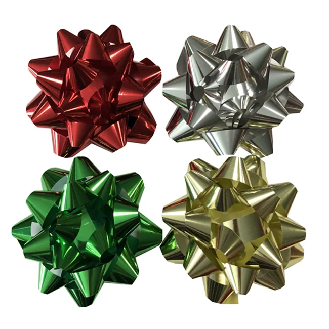 Festive Party Indoor Decoration Jumbo Star Bow Metallic Gold Plastic ...