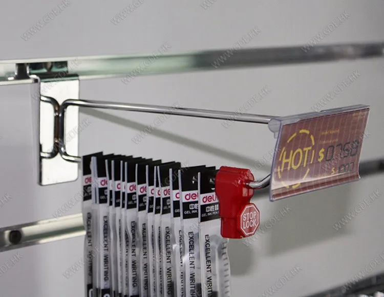 Supermarket Plastic Tag Double Prong Hooks Display Hook With Holder ...