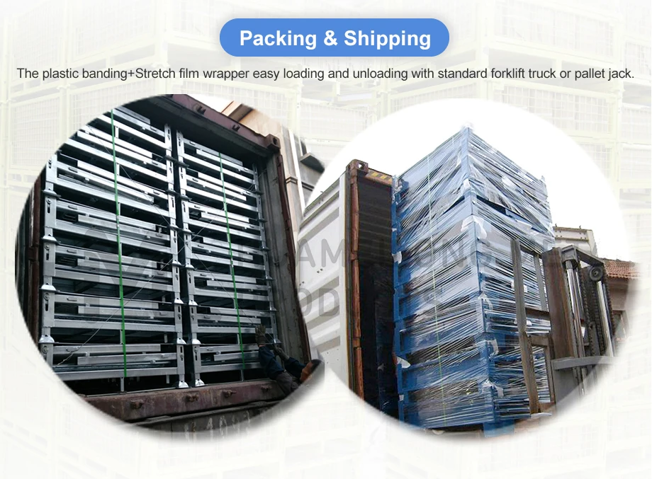 Heavy Duty Collapsible Stackable Metal Custom Galvanised Steel ...