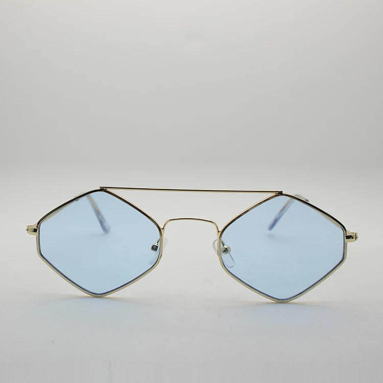 Diamond-shaped Colorful Sunglasses Metal Frame Custom Logo Sunglasses ...