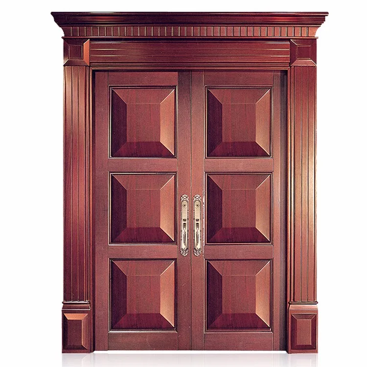 Main Door Frame Designs Solid Wooden Interior Double Doors Interior ...