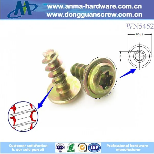 Wn 1452 Plastic Torx Carbon Steel Passivation Tapping Pt Screw - Buy ...