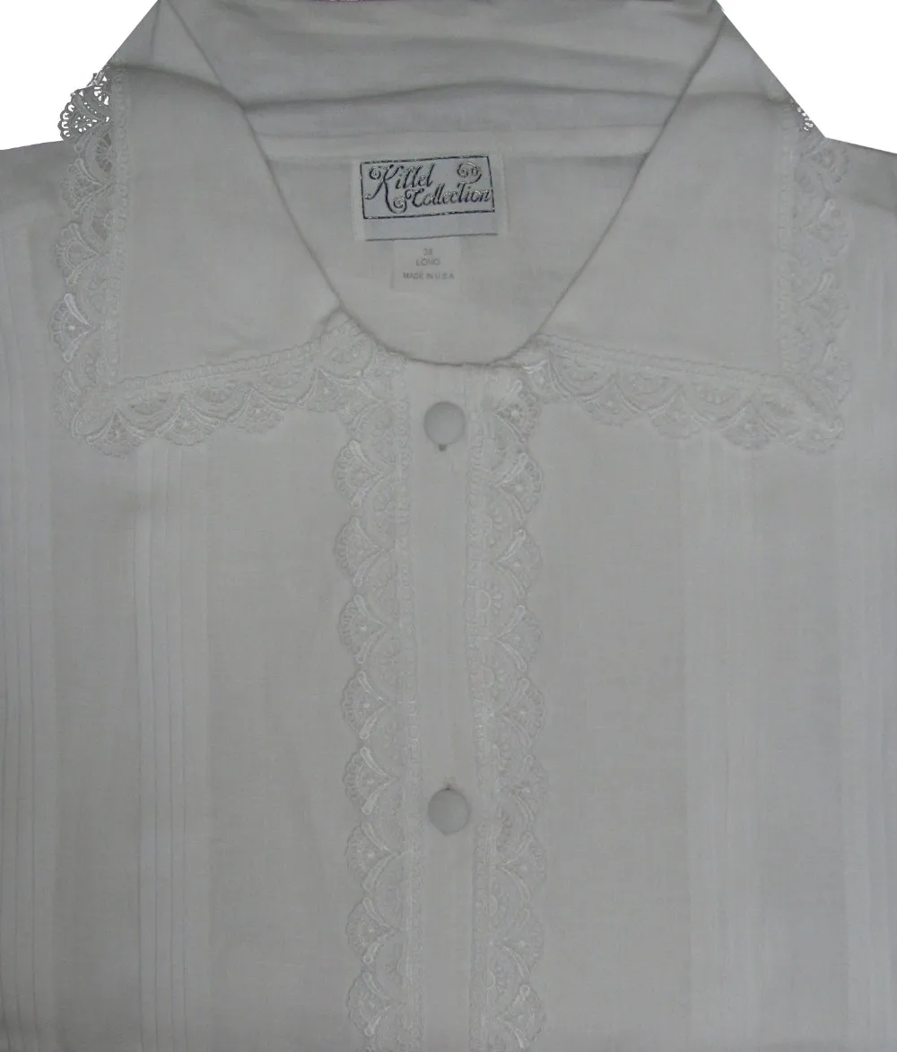 Jewish Men Long Robe Long T Shirt Lace Trim Embrodiery Kittel 100% ...