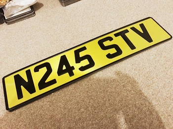 Custom Number Plate London Yellow Font License Plates Reflective Film ...