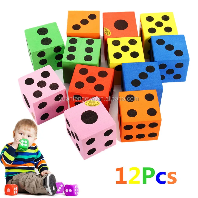 Colorful Ten Frame Dice - Eco-Friendly Foam Math Tools