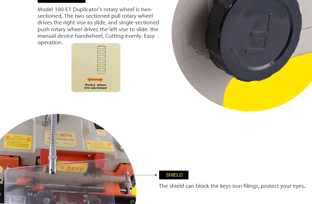 100E1 Key Machine Cut Car/door Universal Key Duplicating Machine