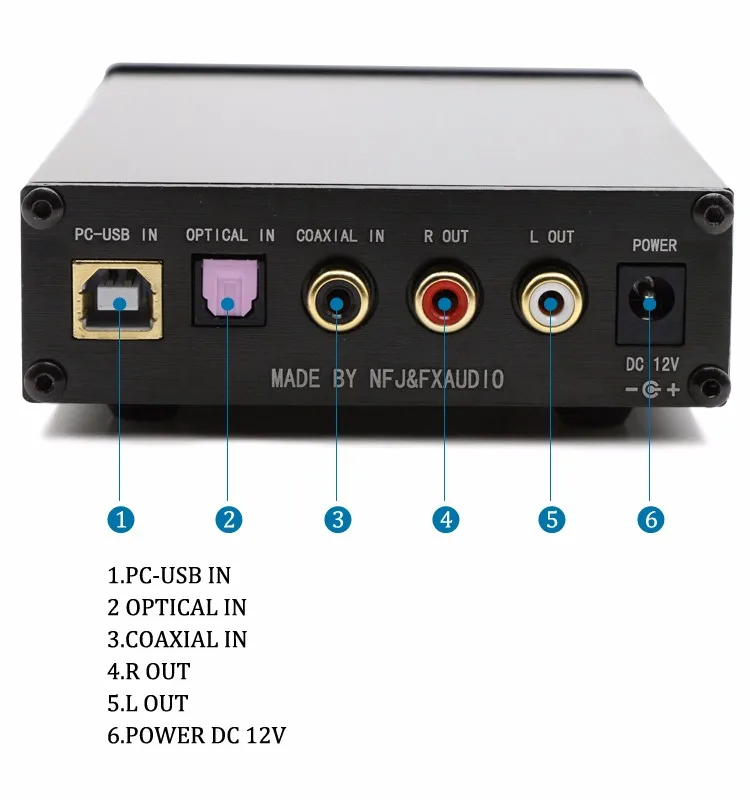 Fx-audio Hifi 2.012v Stereo Dac Audio Usb Dac / Fiber / Coax / Usb ...