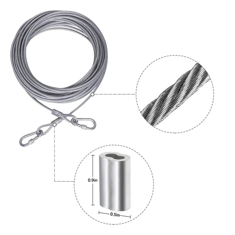 Heavy Duty Lead Runner Dog Tie Out Cable For Large Dogs - Buy Dog Leash ...