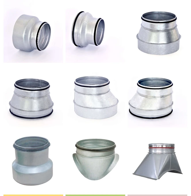 Hvac Galvanized Metal Ducting Spiral Ducting Fittings Pressed Stamped ...