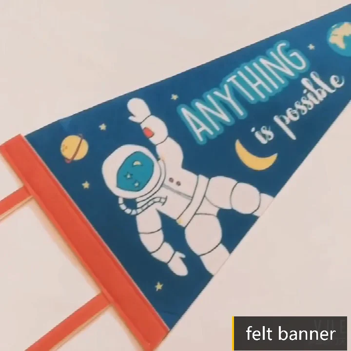 Colorful Customized Logo Felt Flag And Banner - Buy Felt Flag,Felt ...