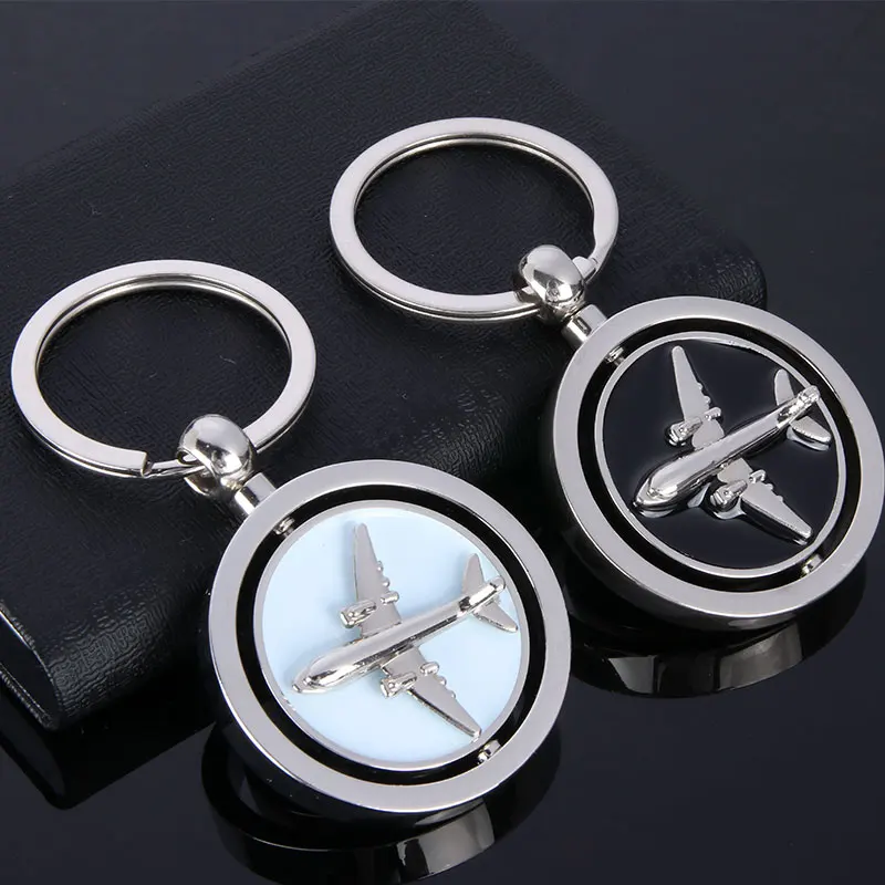 Promotional Gifts Custom Metal Rotatable Keychain Spinning Airplane ...