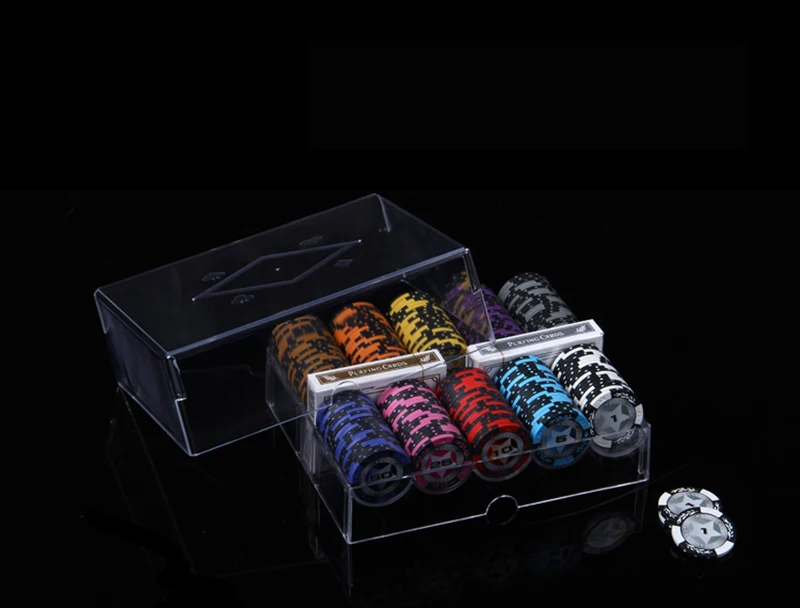 200pc Acrylic Poker Chip Tray Transparent Poker Chip Holder Poker Chip ...