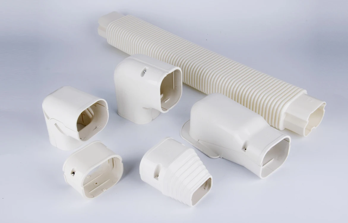 Hvac Systems Fireproof Pvc Wring Cable Ducts Elbow Bend Ac Line Set ...