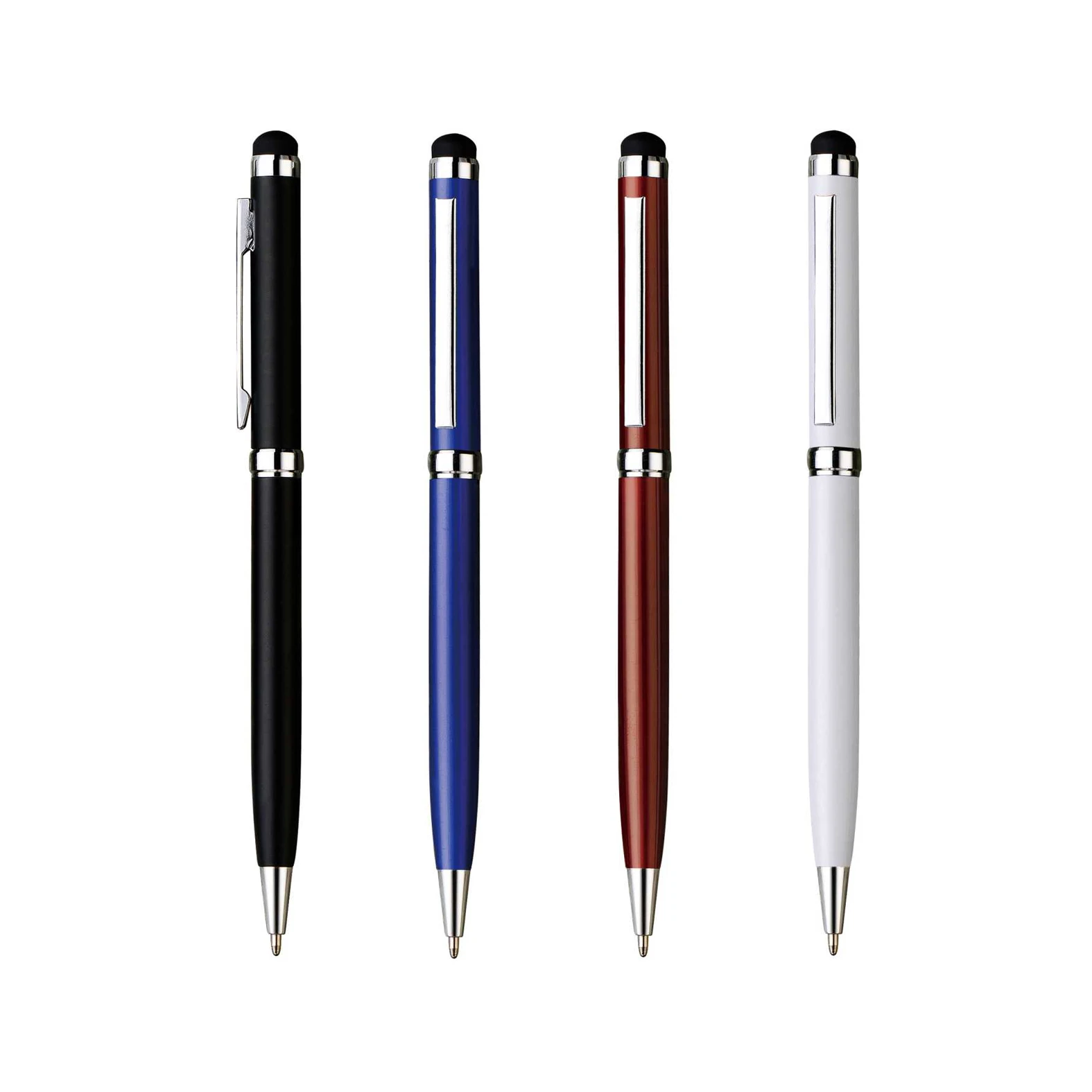 Classical Black Metal Touch Stylus Ballpoint Pen for Hotels