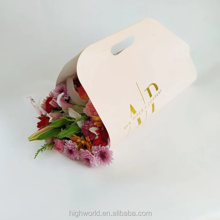 Puff Printing Custom Flower Wrapping Carrier Paper Bags for Gift ...