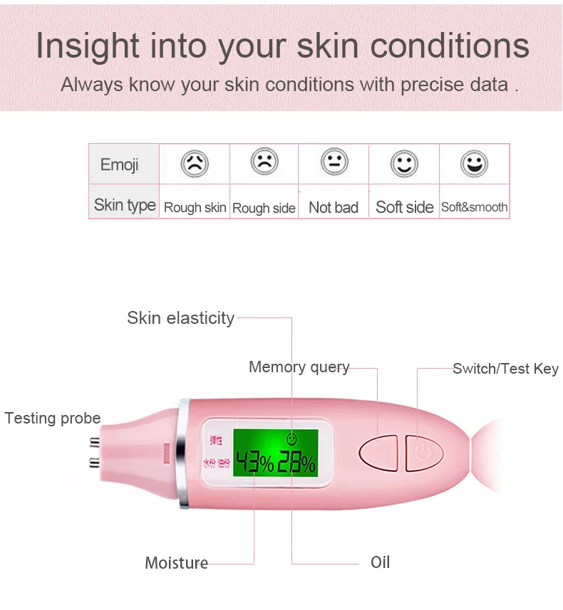 New Promotion Cosmetic Tool Electric Intelligent Skin Detector For Skin ...