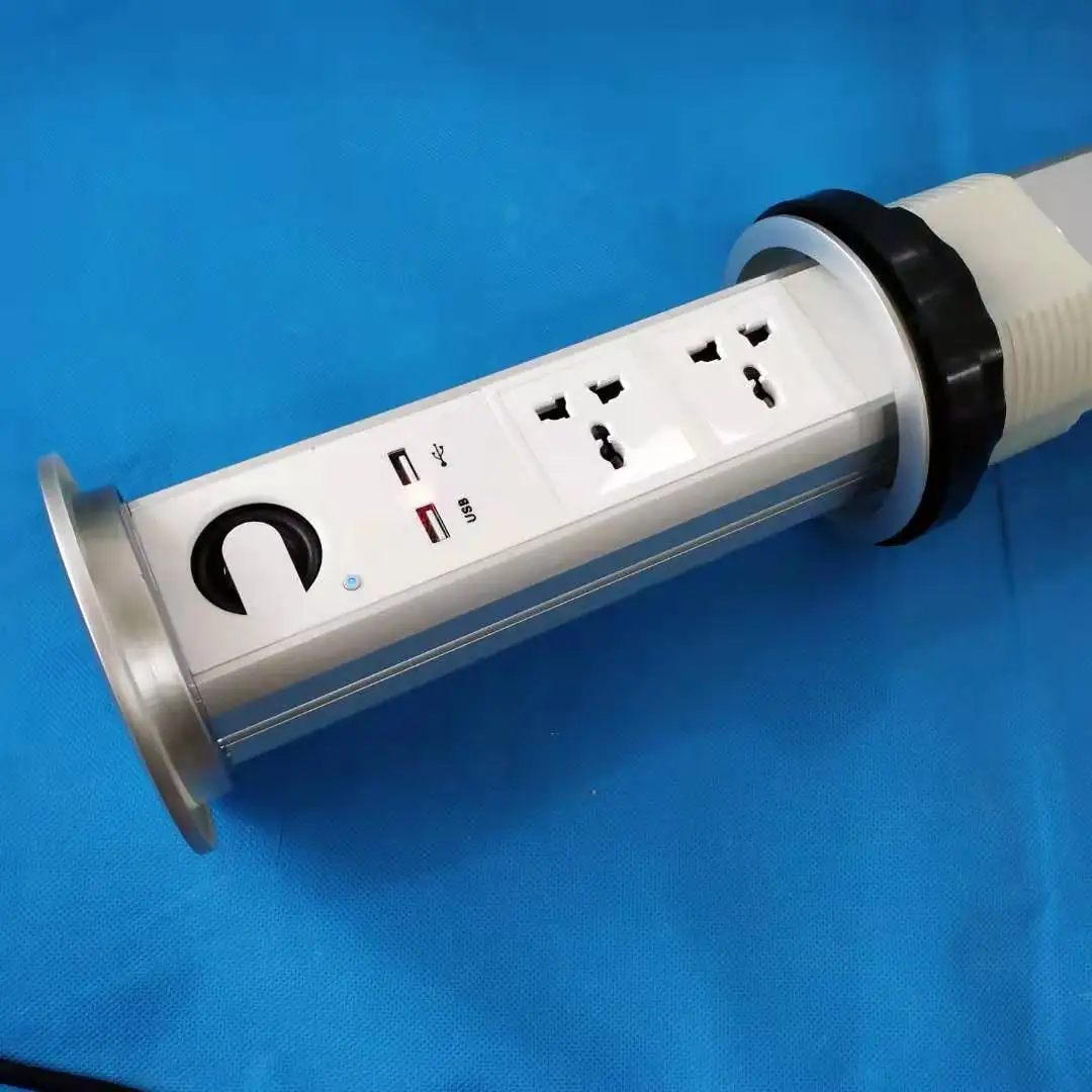 Bench Mounted Motorized Kitchen Pop Up Power Socket With Built In Usb ...